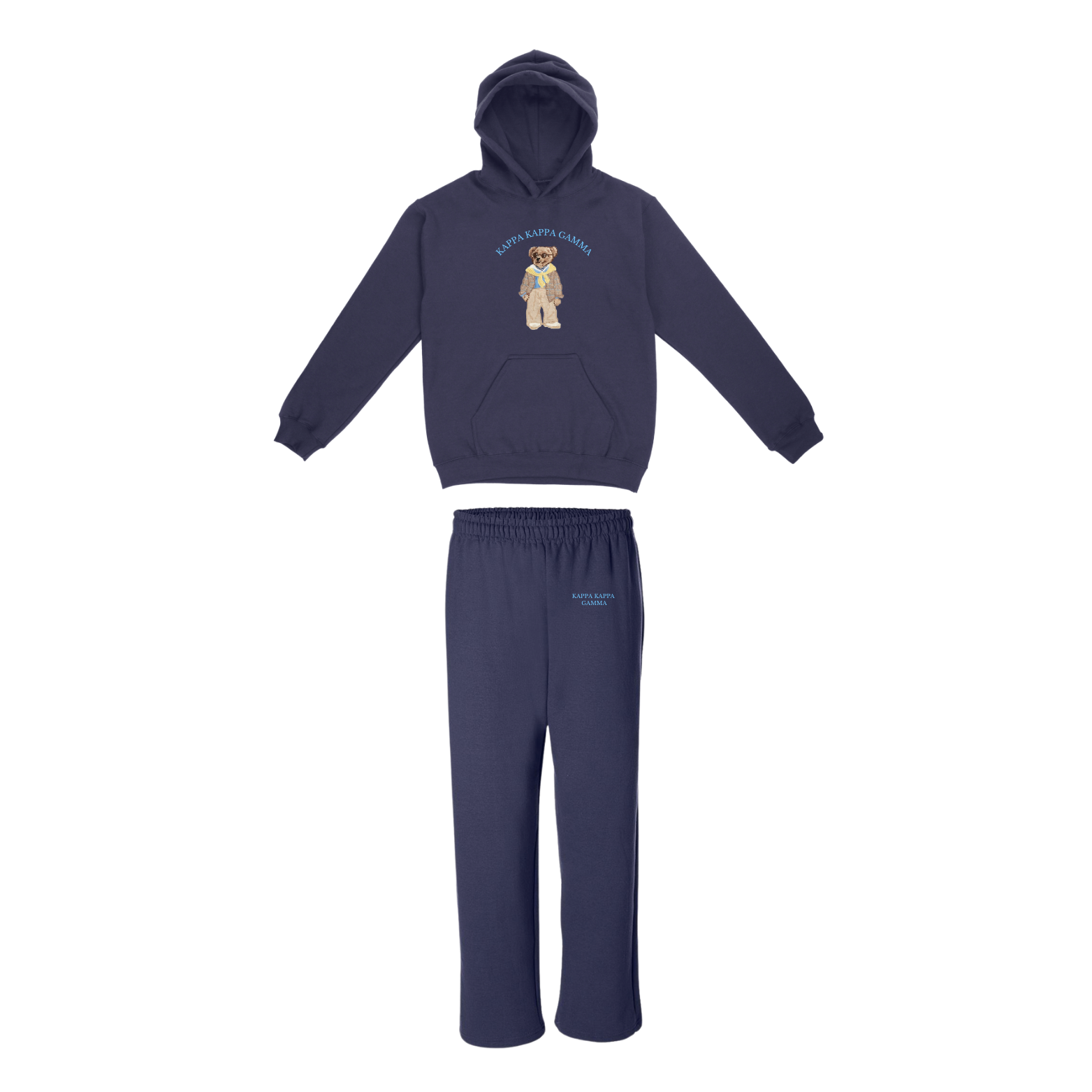 UCLA KKG - Winter 2024 Kappa Bear Hoodie / Sweatpants Set (Navy ...